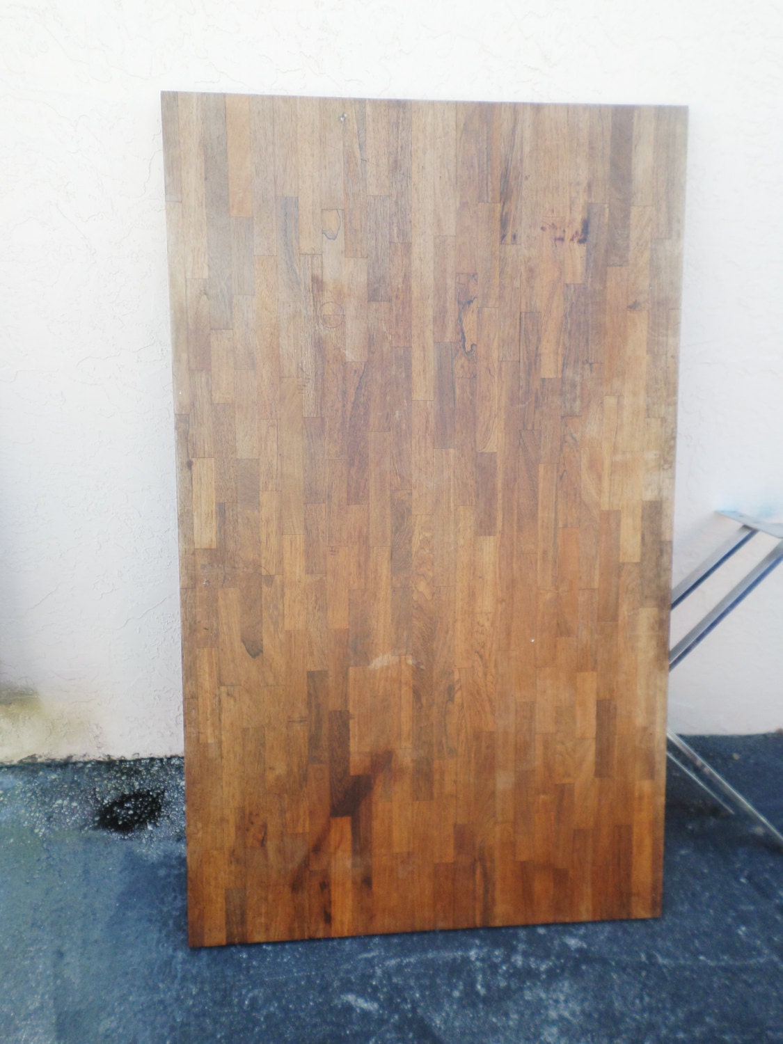 HOORAY FOR PARQUET / Heavy Rectangular 5 Ft. Long Custom Parquet Table ...