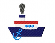 Unique boat embroidery related items | Etsy