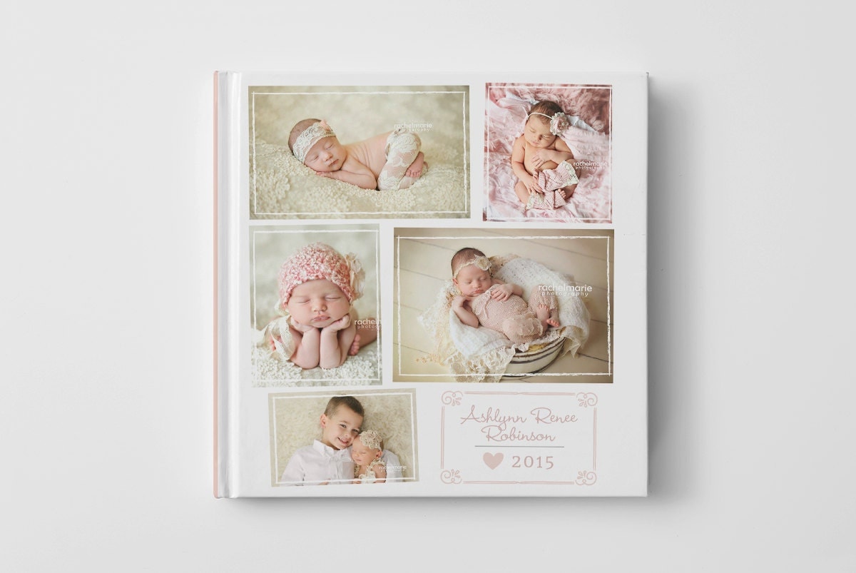 Photo Book Cover Template for Photographers Baby Book