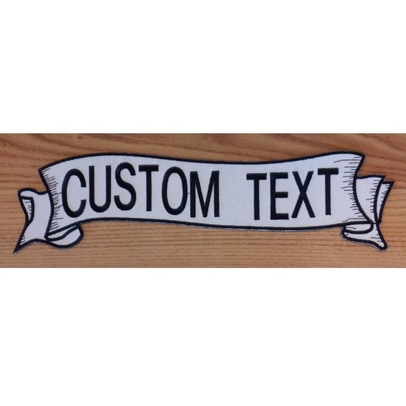 Embroidered Custom Ribbon Rocker Patch Personalized Patch