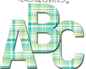 Popular items for plaid alphabet on Etsy
