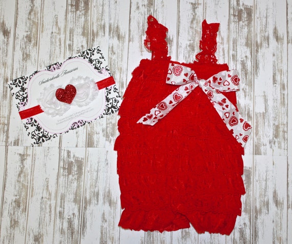 Items similar to Valenitne's Day Petti Romper Set on Etsy