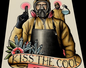 Johnny Cash Tattoo Flash Art Print