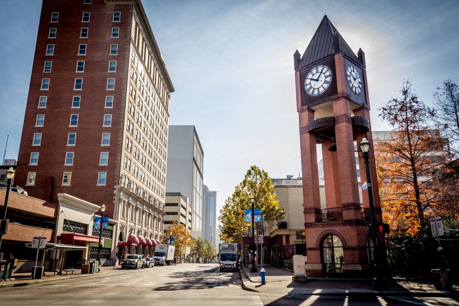 Downtown Houston Clock Tower Landscape Photography Fine