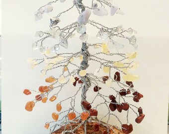 Wire Gem Tree Sculptures & Gemstone by SpiritGemDesigns on Etsy