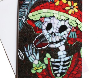 Funny skeleton card | Etsy