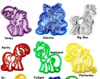 MLP My Little Pony Cookie Cutter Stencil Stamps
