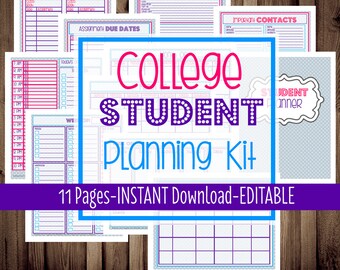 Student Planner-College Student Planner-College Planner-School Planner ...