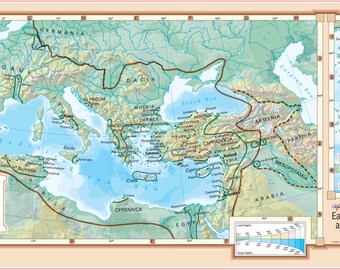 Map of asia minor | Etsy