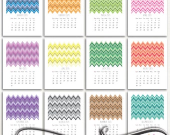 Popular items for chevron calendar on Etsy