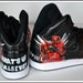 Deadpool Shoes Mens Comic Custom Shoes Deadpool by PricklyPaw