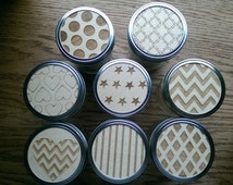 Unique wood mason jar lids related items | Etsy