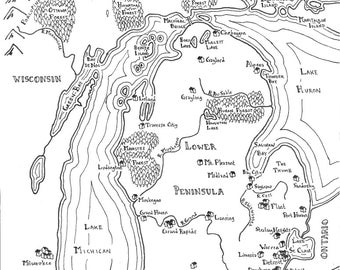 Fantasy map of Boston