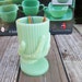 Jadeite Toothpick holder or Vase European from France.