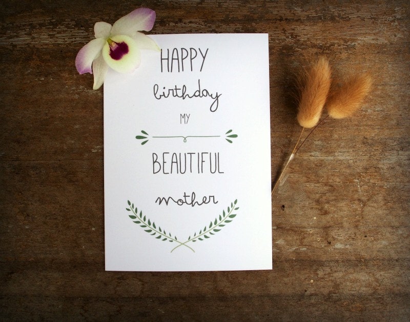Printable Mother Birthday Card Mum Birthday Card Card Mom