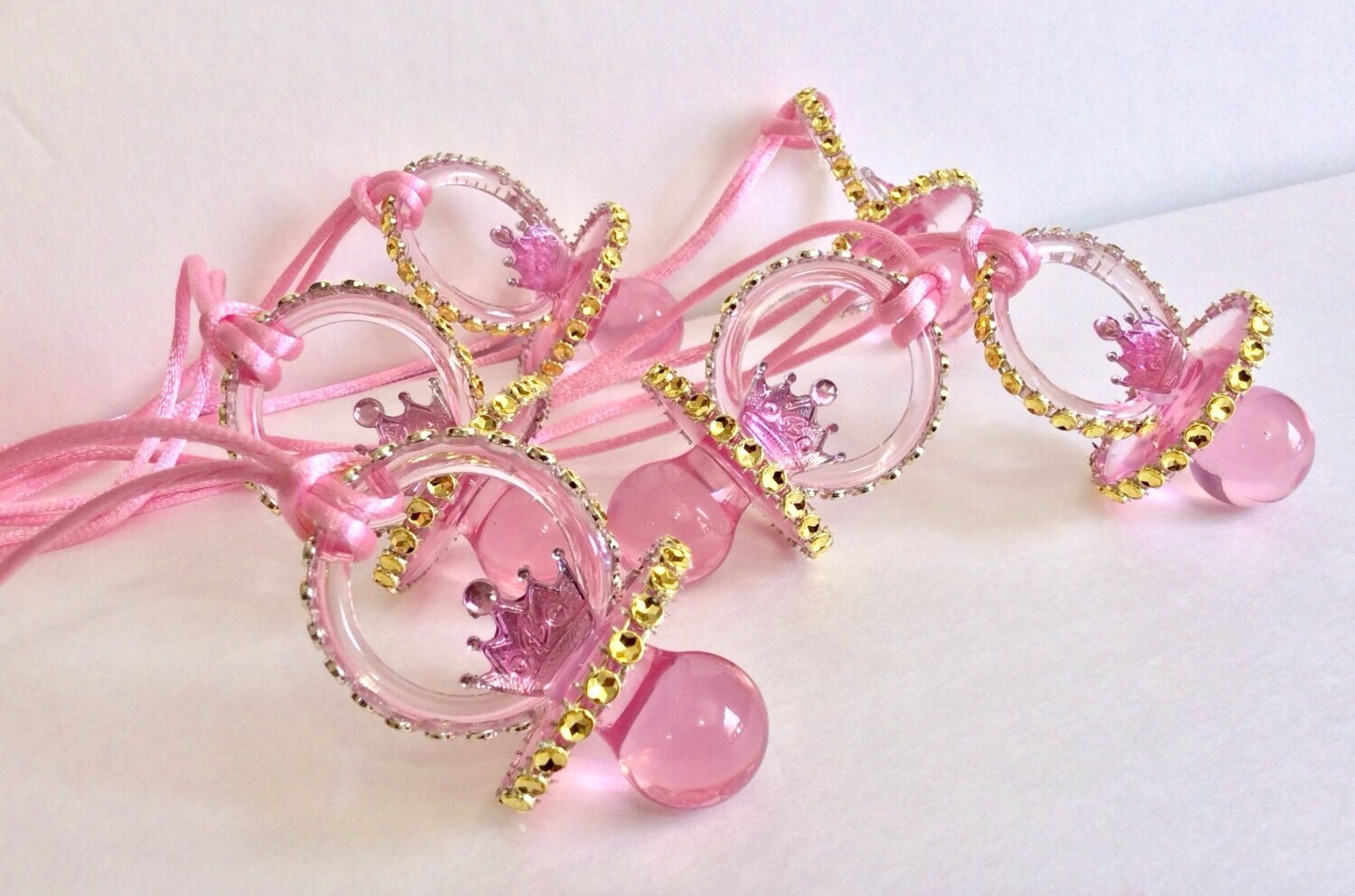 12 Little princess pacifiers Baby shower by Marshmallowfavors