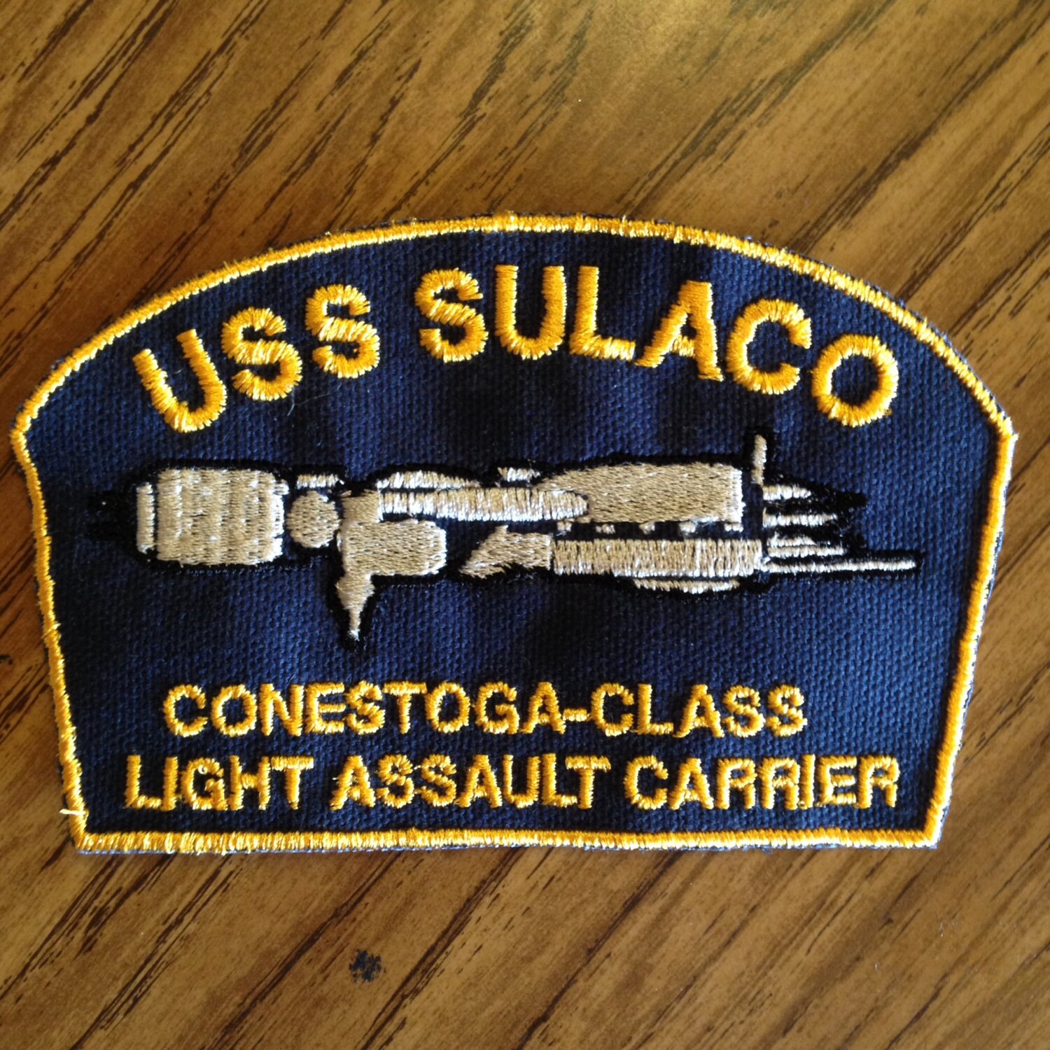 USS Sulaco 5x3in. Sew-on patch: Aliens movie/ Navy ball cap