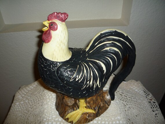 Ceramic Rooster Pitcher