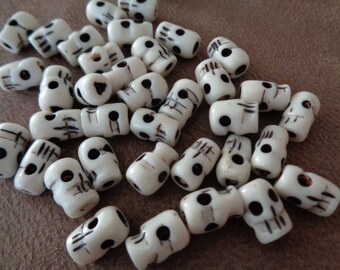 20 Pcs. Aunthentic Buffalo Bone Skull Beads - Native American Indian ...