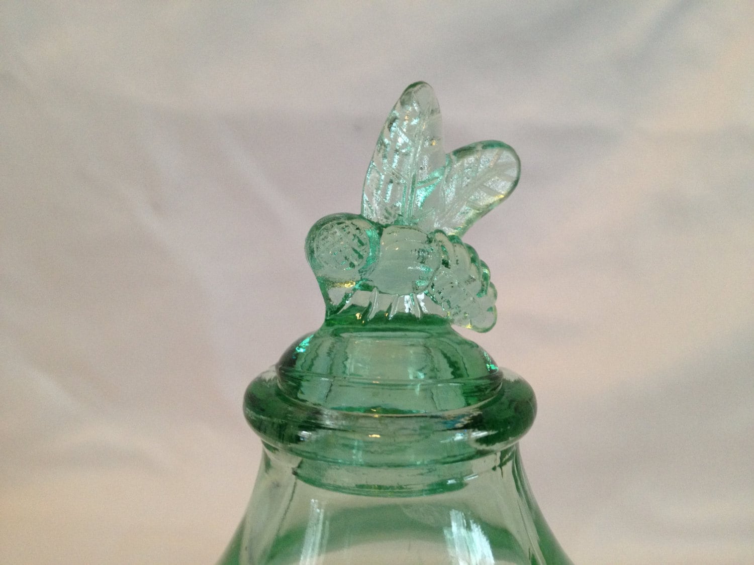 Vintage green glass bee catcher