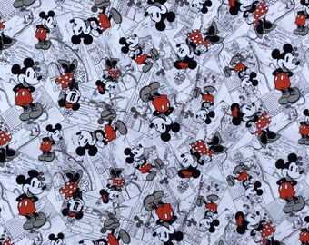 Classic Mickey Mouse Fabric | cotton fabric by the yard | quilting ...