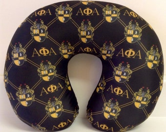 Alpha Phi Alpha Travel Pillow Large Shield in Black