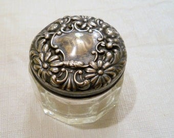 Popular items for antique powder jar on Etsy