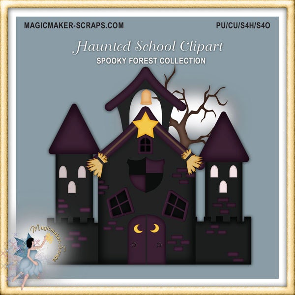 Haunted School Clipart Halloween