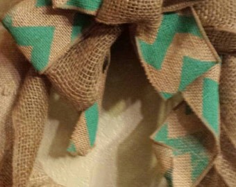 Popular items for burlap and teal on Etsy