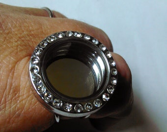 Popular items for floating locket ring on Etsy