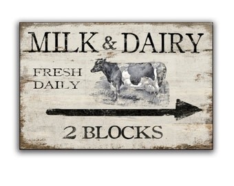 Vintage dairy sign | Etsy