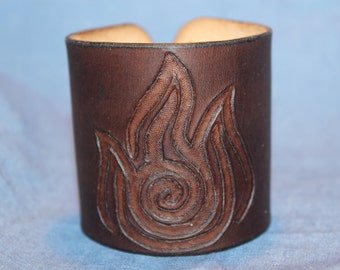 Leather Cuff With Fire Nation Symbol From Avatar The Last Airbender ...
