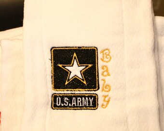 Army Baby Burp Cloth