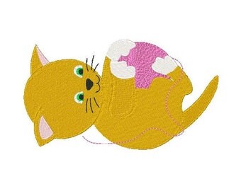 Cat embroidery | Etsy