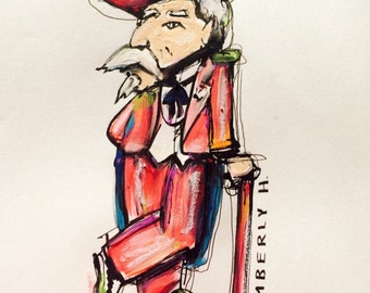 Colonel Reb Illustration Print