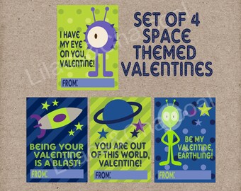 Space valentine | Etsy