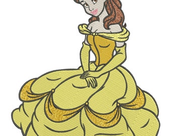 Items similar to Belle from Beauty and the Beast Digital Embroidery ...