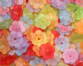 Acrylic flower beads | Etsy