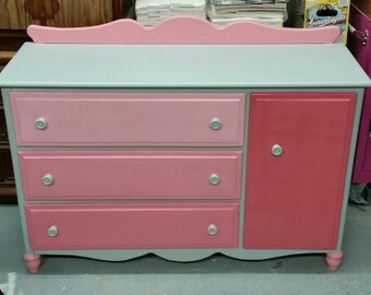 Pink Ombre dresser or changing table