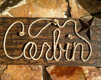 Personalized Rope Name Signs by RopeAndStyle on Etsy