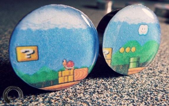 Items similar to Mario platform plugs old school Super Nintendo vintage ...