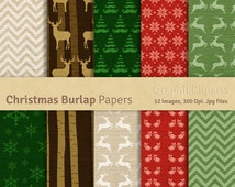 Unique burlap digital paper related items | Etsy