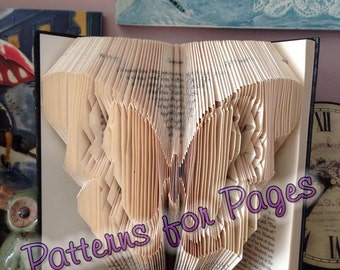 Book folding pattern for a BUTTERFLY