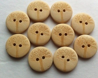 Wooden button | Etsy