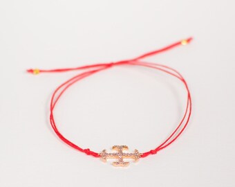 Red Thread Bracelet With 24K Gold Finish Bracelet Red Thread Red String ...
