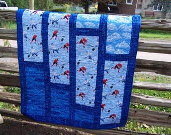 Hockey quilt | Etsy