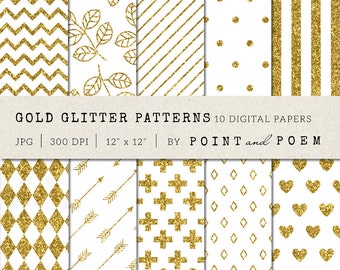 Items similar to Christmas Digital Paper, Gold Christmas digital paper ...