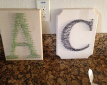 Popular items for string art letters on Etsy