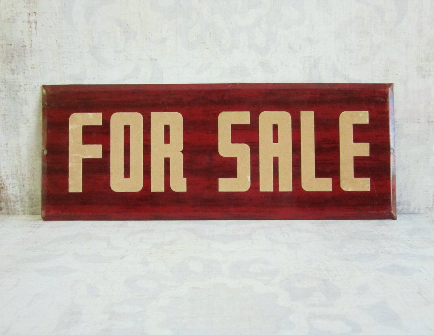 RESERVED for J-F Vintage Metal For Sale Sign Reflective
