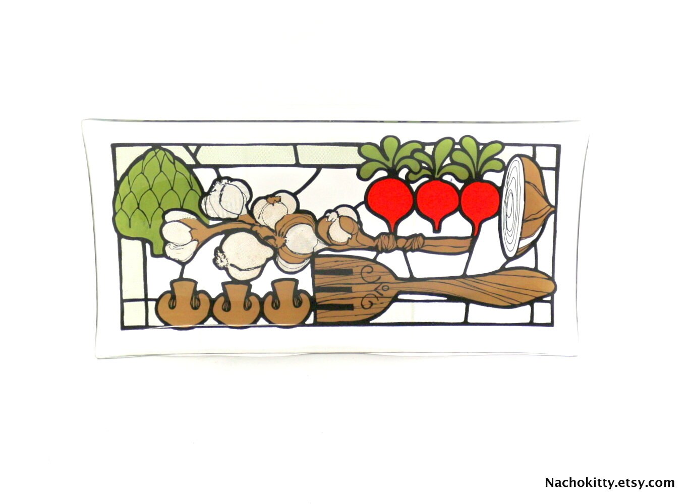 1970s Tray, Vintage Serving Platter Stylized Vegetables – Haute Juice